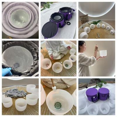China High Purity Customizable Quartz Singing Bowl for Chakra Balancing and Sound Healing Meditation for sale