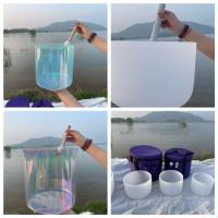 China Customized Shape 99.99% Pure Quartz Crystal Singing Bowl for Chakra Healing and Meditation for sale