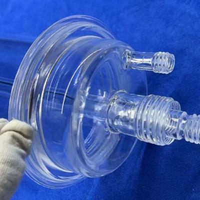 China High-purity 99.99% Quartz Flange Tube for High-temperature Resistant 1100℃ and Corrosion Resistant Applications for sale