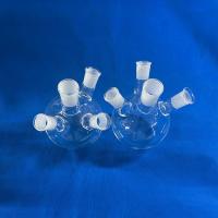 China Customized Transparent Quartz Glass Flask Tri-neck Quartz Flask with High Stability and Corrosion Resistance for sale