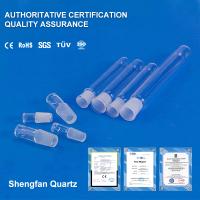 China High Temperature Resistant 1200 Fused Silica Quartz Test Tube with 1100℃ Working Temperature and 99.99% SiO₂ Content for sale