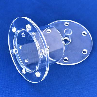 China Flanged Quartz Tube High Transparency Quartz Glass Tube Industrial and Laboratory Specialty Tubing for sale
