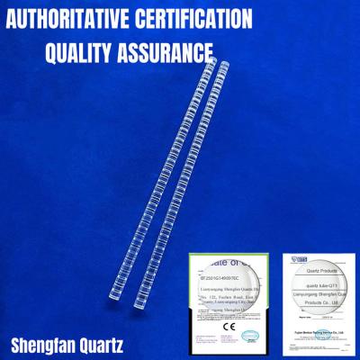 China 1200℃ High Temperature Resistant SiO₂ Quartz Rods with High Purity of 99.9% Solid Grooved Quartz Glass Rod for sale