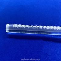 China 1200℃ High Temperature Resistant SiO₂ Quartz Rods with High Purity of 99.9% Solid Grooved Quartz Glass Rod for sale
