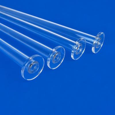 China High Temperature Resistant 1200 Fused Silica Quartz Test Tube with 1100℃ Working Temperature and 99.99% SiO₂ Content for sale