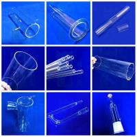 China High Purity Clear Quartz Tube With Flange For Laboratory Vacuum Furnace for sale