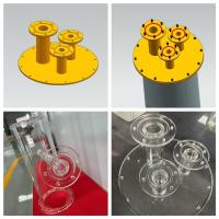 China High Purity Clear Quartz Tube With Flange For Laboratory Vacuum Furnace for sale