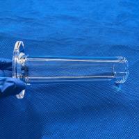 China Customized High Transmission 99.99% High Purity Fused Quartz Glass Tube Quartz Flange Tube for sale