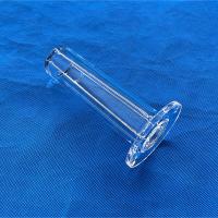 China Customized High Transmission 99.99% High Purity Fused Quartz Glass Tube Quartz Flange Tube for sale