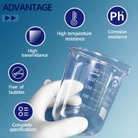 China High Temperature Resistant 1200℃ Corrosion Resistance Clear Quartz Beaker for Laboratory Equipment for sale