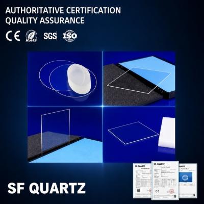 China High Temperature Resistant Custom Processing Fused Silica Quartz Glass Plate with High Light Transmittance for sale