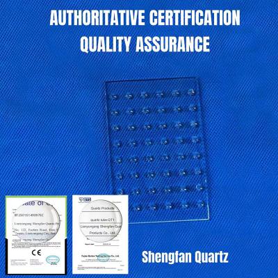 China Customized Polishing Laser Drilling Quartz Glass Sheet High Purity Quartz Plate for Semiconductor for sale