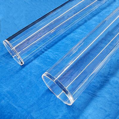 China Customized Size Heat Resistant Fused Clear Quartz Tube Large Diameter Quartz Glass Tube for sale