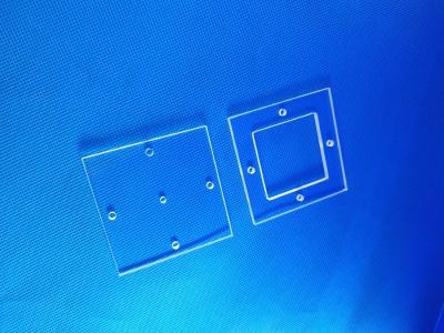 China Square Quartz Tube Flange , Quartz Glass Window Strict Size Control Low OH Content for sale