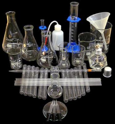 China Acidic Materials Lab Glass Bottles , Science Lab Glasses Low Thermal Conductivity for sale