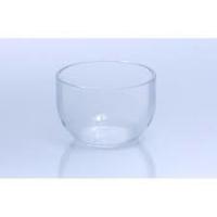 China Customized Quartz Glass Crucible Transparent Color Round Base for sale