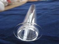China Solar Reactor Applied Heat Resistant Fused Quartz Glass Tube With Flange Quartz tube heating element for sale