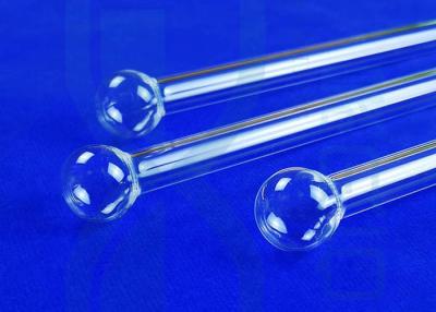 China Laboratory Apparatus Sphere End 100mm Quartz Glass Tube for sale