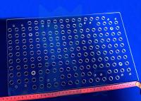 China Customized Square Shape Laser Drilling Precision Glass Machining Clear Quartz Glass Plate for sale