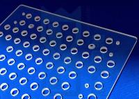 China High Quality Transparent Precision Glass Machining Quartz Glass Substrates With Laser Drill Holes for sale