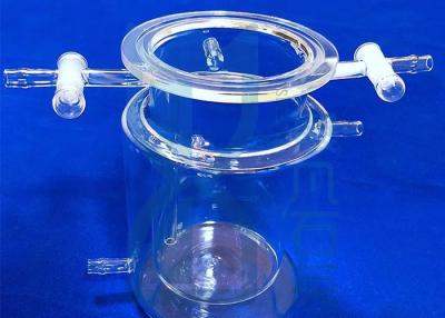 China Morse6.5 Flange Quartz Reactor Tube With Grinding Mouth for sale