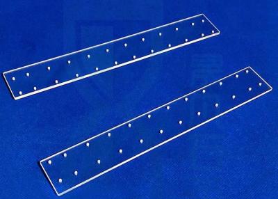 China High Precision Laser Drilling Transparent Fused Silica Plate With Hole for sale