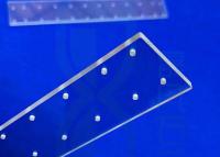 China High Precision Laser Drilling Transparent Fused Silica Plate With Hole for sale