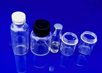 China SGS Laboratory Quartz Glass Conical Flask Reagent Bottle Customized With Screw Cap for sale