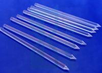 China Cone Shape End Clear Fused Quartz Rod For Heating for sale