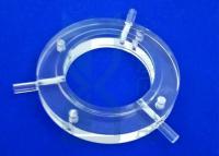 China Large Diameter Transparent Quartz Tube Flange For Chemical Pipe for sale
