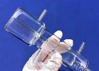 China Polishing Double Deck Clear Fused Silica Tube With Side Tube for sale