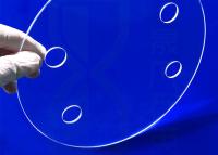 China Morse 6.5 Fused Silica Quartz Glass Disc With Hole for sale