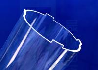 China 300mm High Temperature Transparent Fused Silica Tube for sale