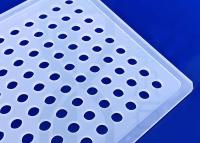 China Customized Transparent Laser Boring Quartz Glass Plate Acid Resistance for sale