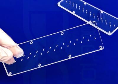 China Customized Clear Uv Transparent Fused Silica Plate With Hole for sale