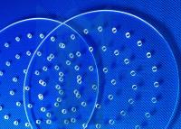 China Processing Laser Drilling Transparent Quartz Glass Plate With Hole for sale