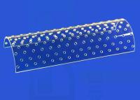 China High Purity Mose 6.5 Half Cylinder Glass Laser Drilling Clear Quartz Glassware Od 3mm for sale