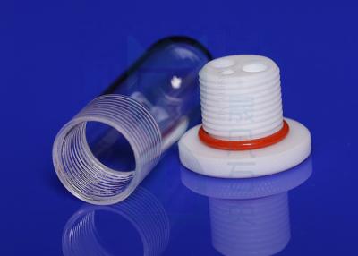 China Fused Silica Glass Reagent Bottle With Screw Caps Purity Transparent for sale