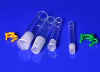 China Alkali Resistance Pure Quartz Test Tube Clear Ground Joint Mouth For Lab for sale