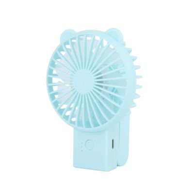 China Cartoon Bear USB Rechargeable Fan , Portable Mini Foldable Fan For Students for sale