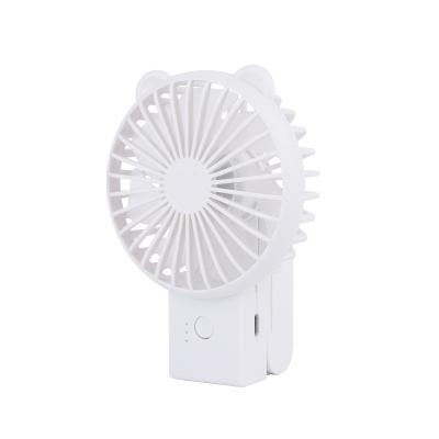 China Travel Cute Mini Bear Fan , Foldable Portable Handheld Fan For Students for sale