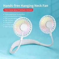 China Powerful Hands Free Neck Fan Lightweight Portable Ultra Quiet Cooling Fan With Strong Airflow for sale