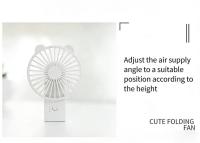 China Travel Cute Mini Bear Fan , Foldable Portable Handheld Fan For Students for sale