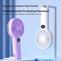 China High Speed Ice Cool Handheld Fan , Silent Mini Portable Charging Fan Hook Mounted for sale
