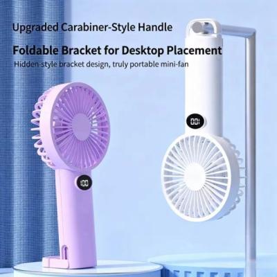 China High Speed Ice Cool Handheld Fan , Silent Mini Portable Charging Fan Hook Mounted for sale