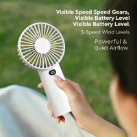 China Cartoon Style Portable Hand Fan , Lightweight Ultra Quiet Foldable Handheld Fan for sale