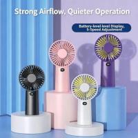China Cartoon Style Portable Hand Fan , Lightweight Ultra Quiet Foldable Handheld Fan for sale