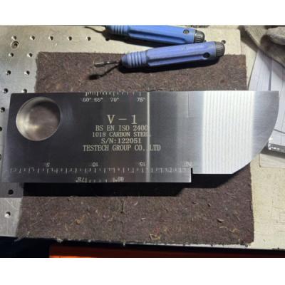 China IIW-V1 UT Calibration Block, 1018 Steel Stainless steel Aluminum Material with Test Report - NDT Reference Standard for sale