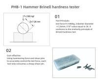 China Handheld PHB-1 Handheld Pin Impact Hardness Tester Shear Pin Impact Brinell Hardness Tester for sale
