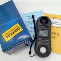 China Pocket 4 In 1 Digital Anemometer Illuminance Meter Thermometer Hygrometer for sale
